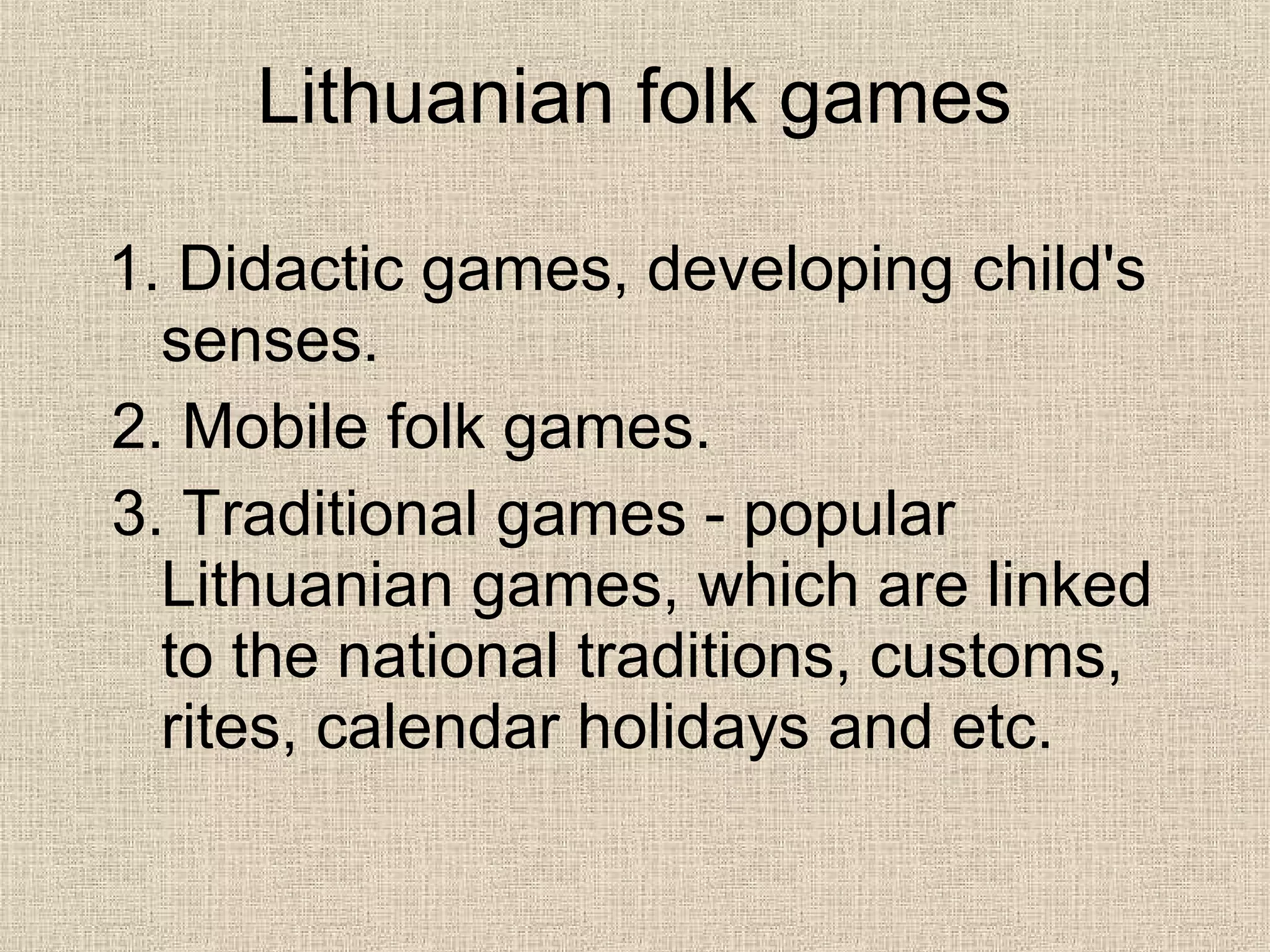 Lithuanian folk songs, dances and games | PPT
