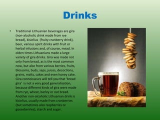 Lithuanian food and drinks | PPT