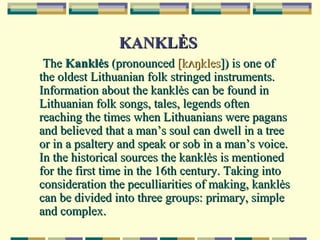Lithuanian traditional instruments | PPT