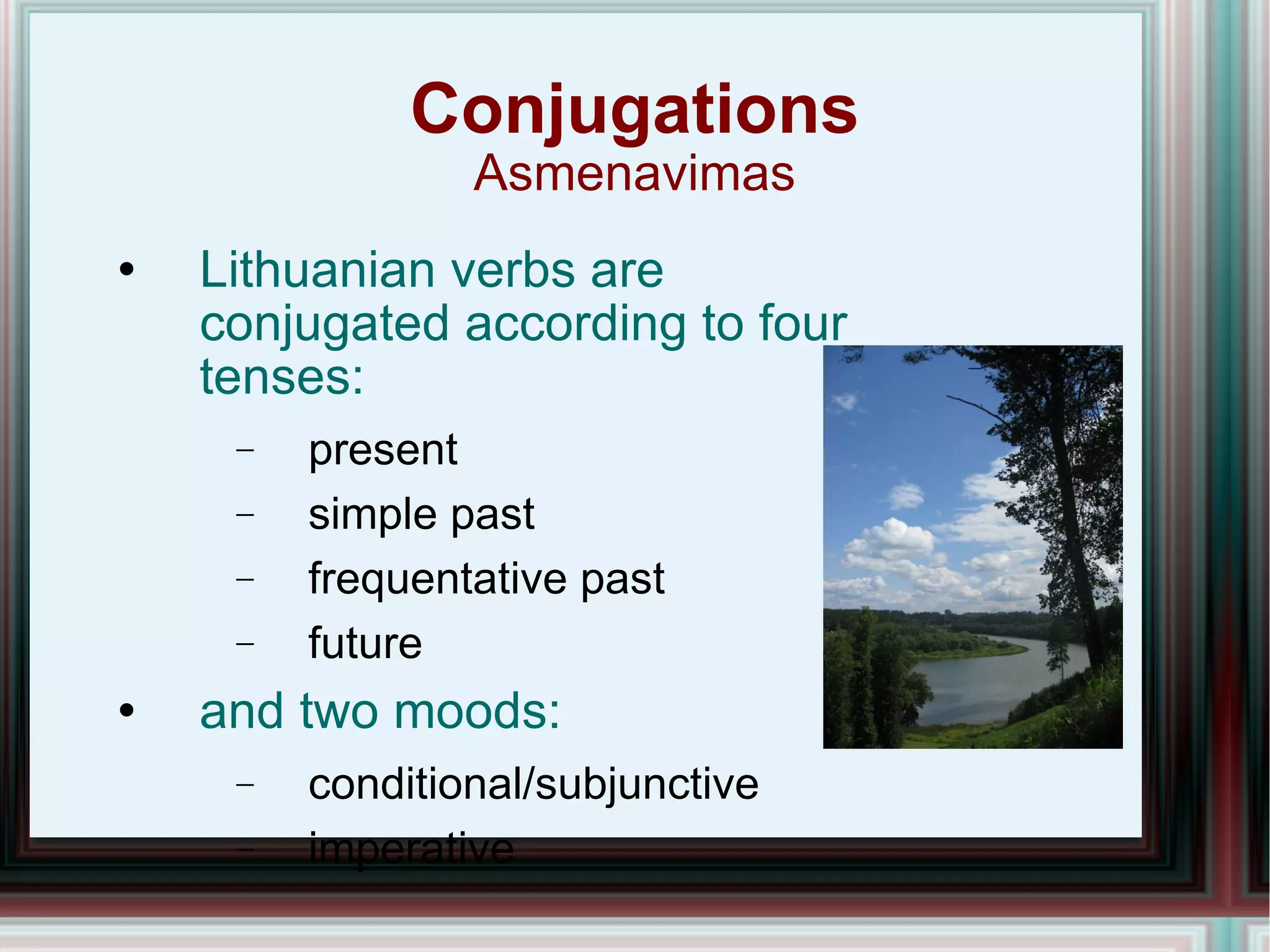 Introduction to Lithuanian Verbs | PPT