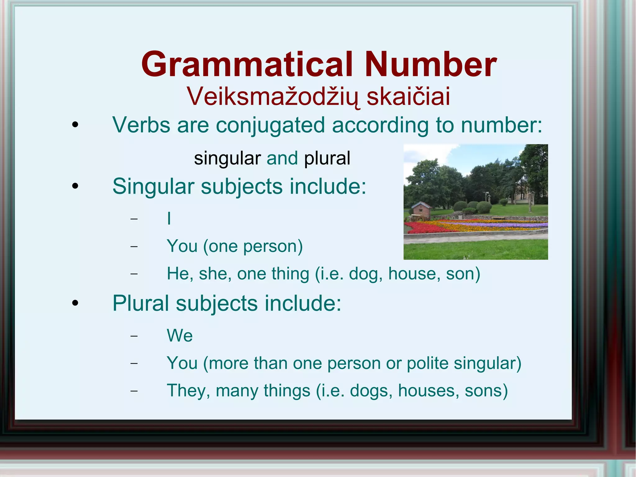 Introduction to Lithuanian Verbs | PPT