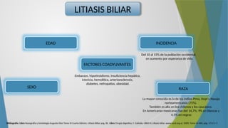 LITIASIS BILIAR - LITIASIS BILIAR ------- | PPTX