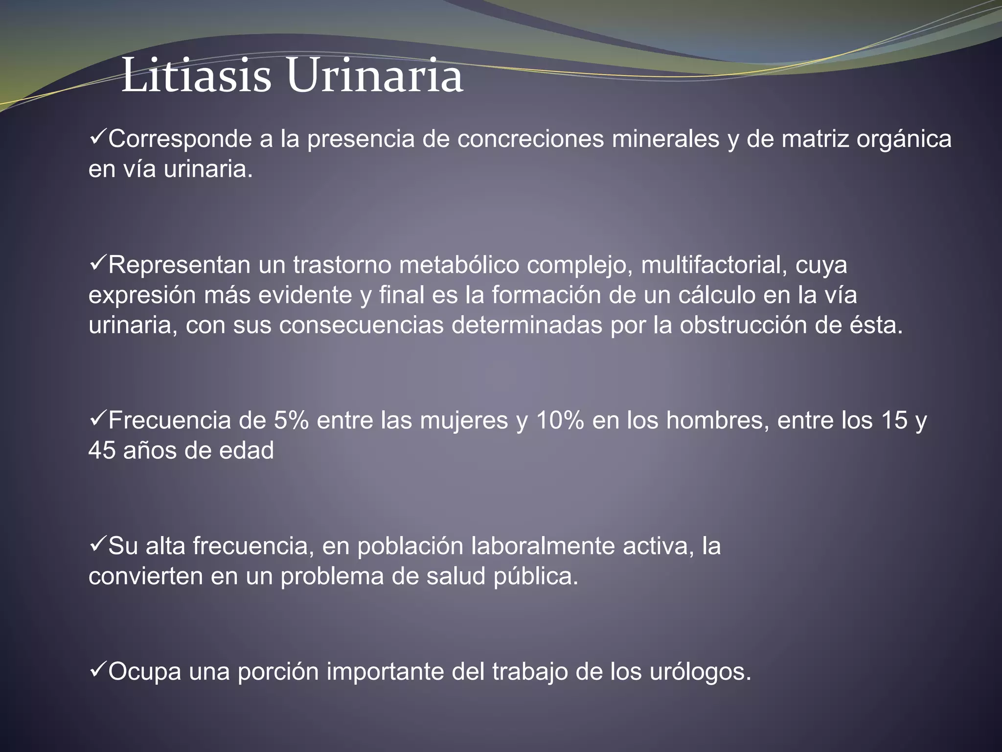 Litiasis Urinaria | PPT