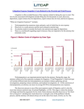 Litigation Expense Snapshot for pre trial to trial case cost expenses ...