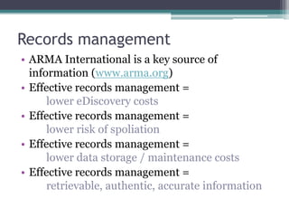 Litigation Holds: A primer | PPT