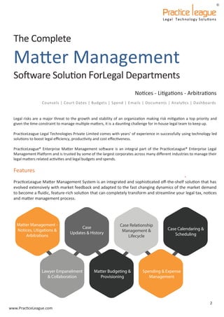 PracticeLeague Litigation Management Platform | PDF