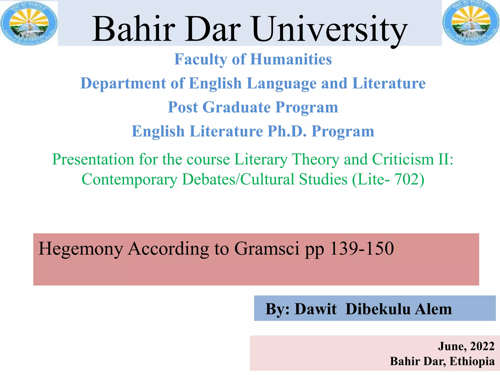 Hegemony According to Gramsci pp 139-150 | PPTX