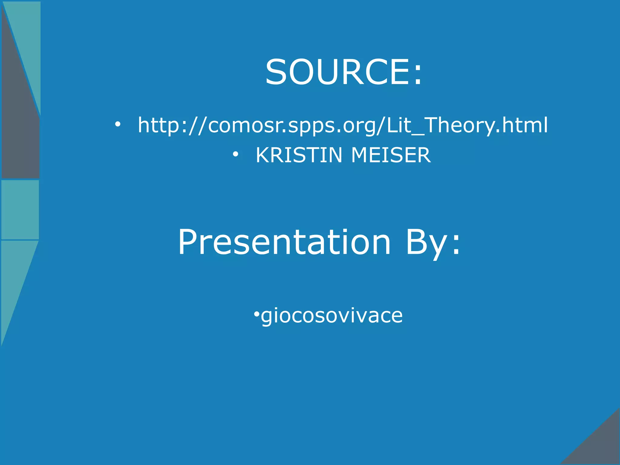 Literary Theories: A Sampling of Literary Lenses | PPT