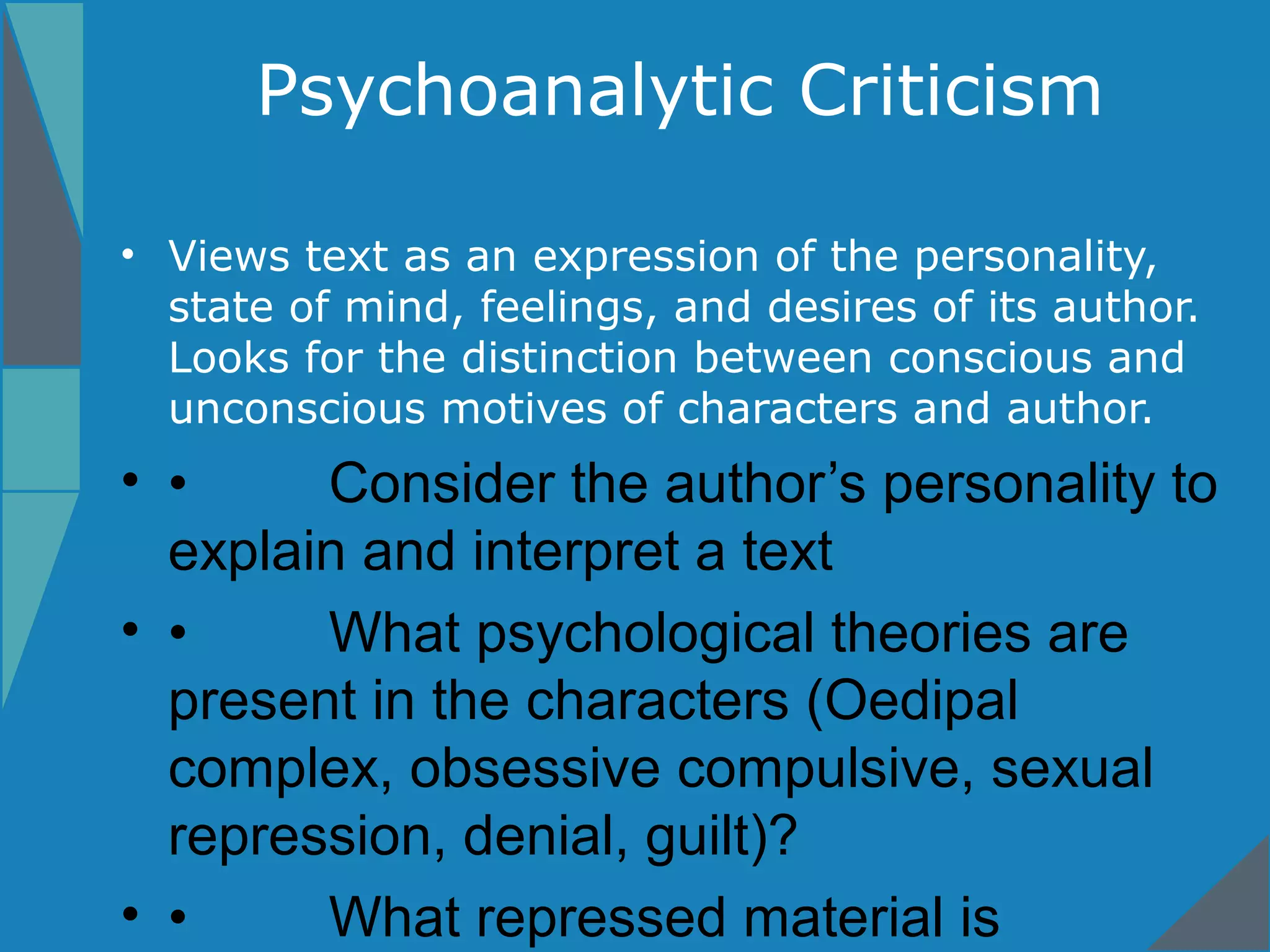 Literary Theories: A Sampling of Literary Lenses | PPT