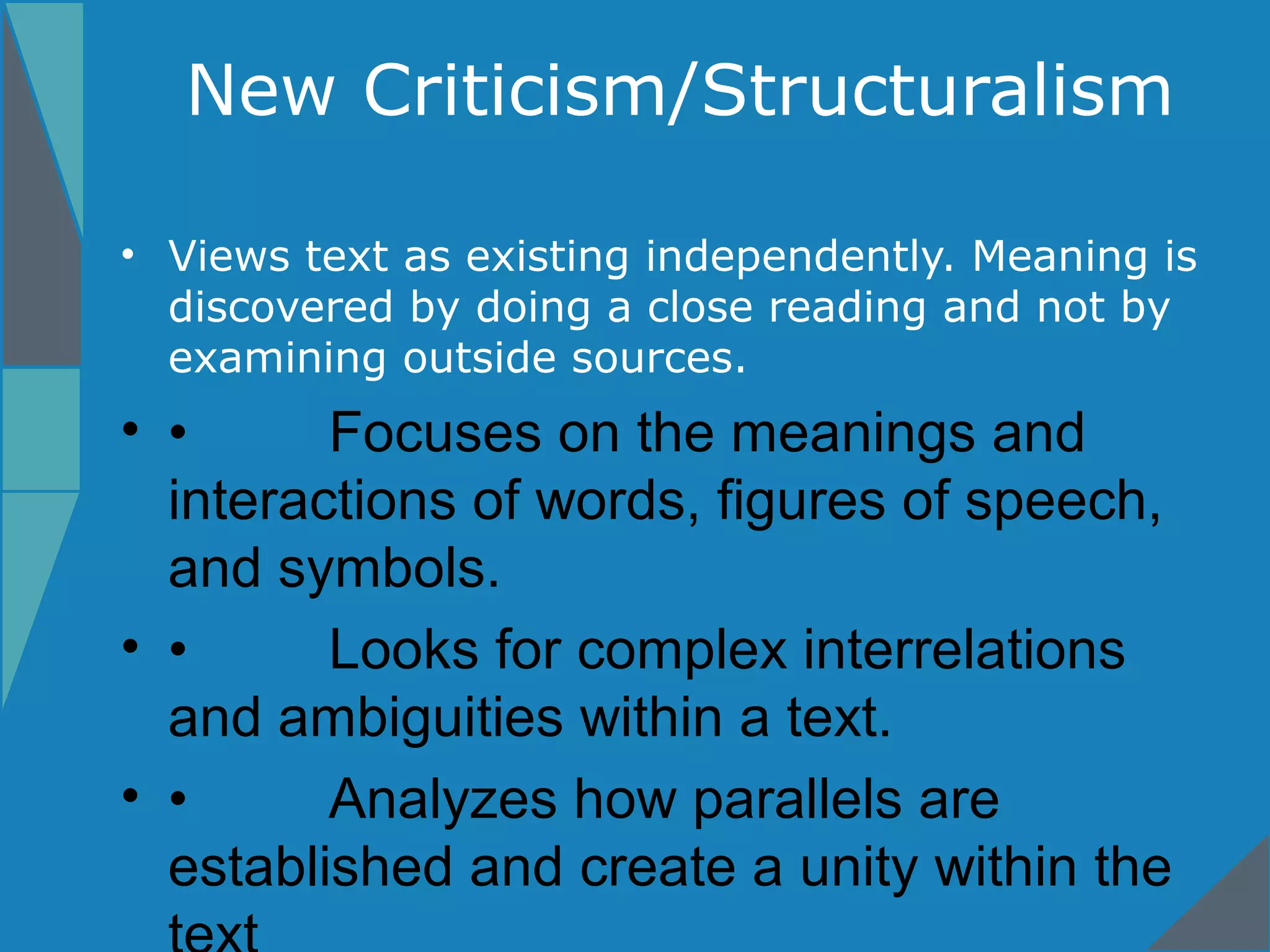 Literary Theories: A Sampling of Literary Lenses | PPT