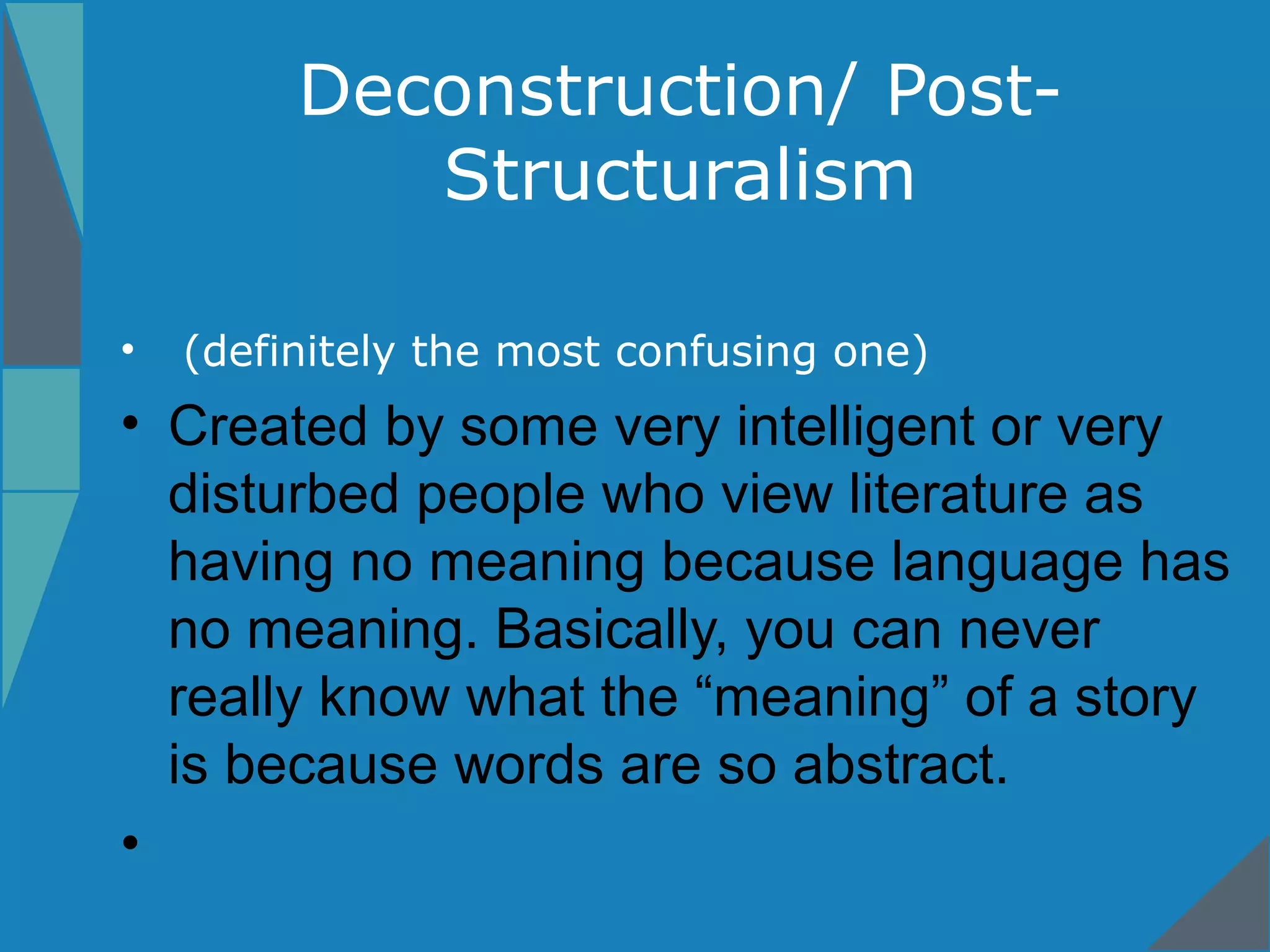 Literary Theories: A Sampling of Literary Lenses | PPT