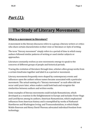 Lit mov booklet part-1 | PDF | Poetry | Books and Literature