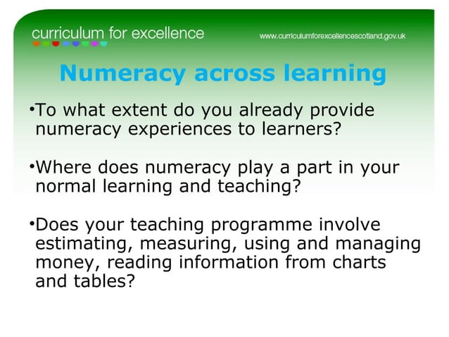 Responsibility of all: health and wellbeing, literacy and numeracy ...