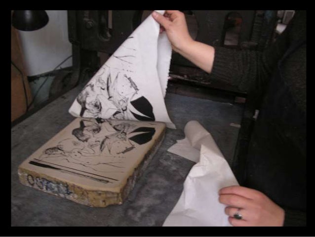 Clase- Litografia - para arte impreso 2014 de Alicia pela