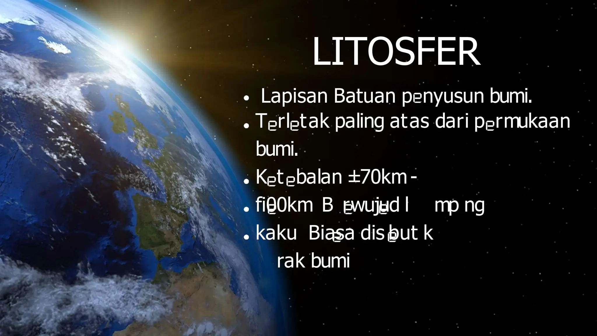 KOMPONEN LAPISAN BUMI LITOSFER (BATUAN).pptx