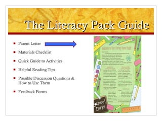 Literacy Home Pack Family Presentation | PPT