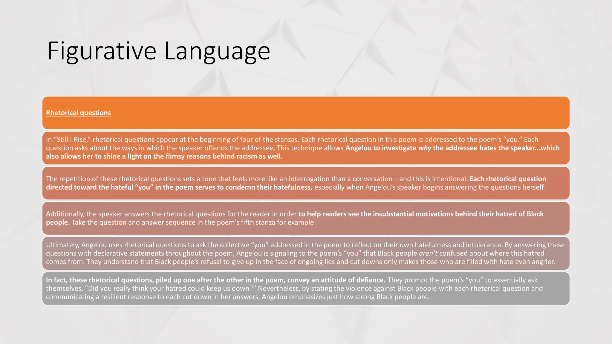 lit poems.pptx - maya Angelou poems for analysis | PPTX