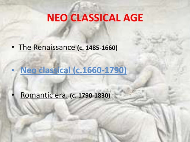 NEO CLASSICAL LITERATURE | PPTX