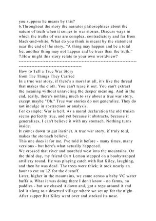 LITR240-1301A-03 P2DB Reading Task How to Tell a True War Sto.docx ...