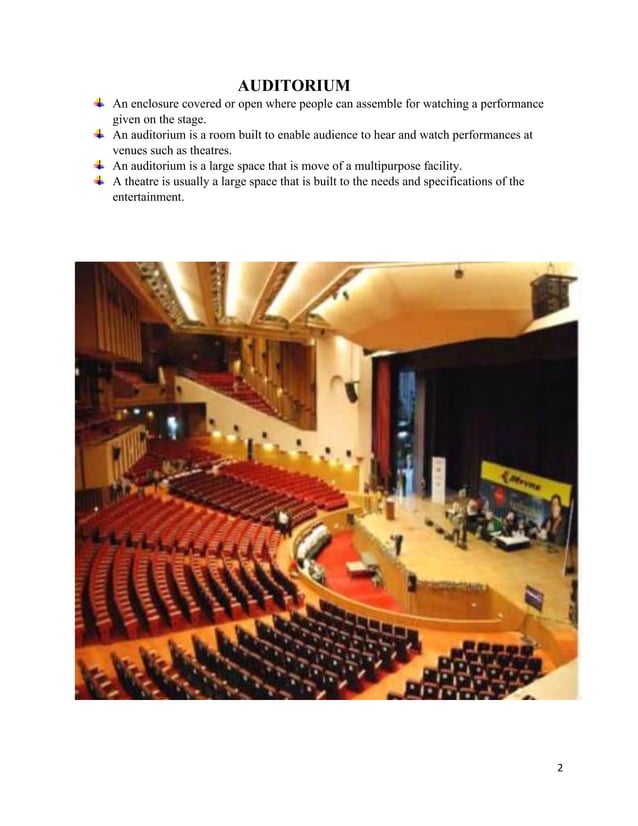 Litrature review on auditorium | PDF