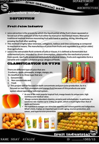 Litreture review fruit industry | PDF