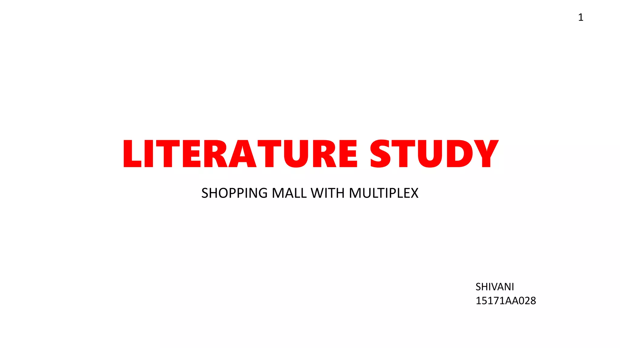 Literature ; shopping mall | PPTX