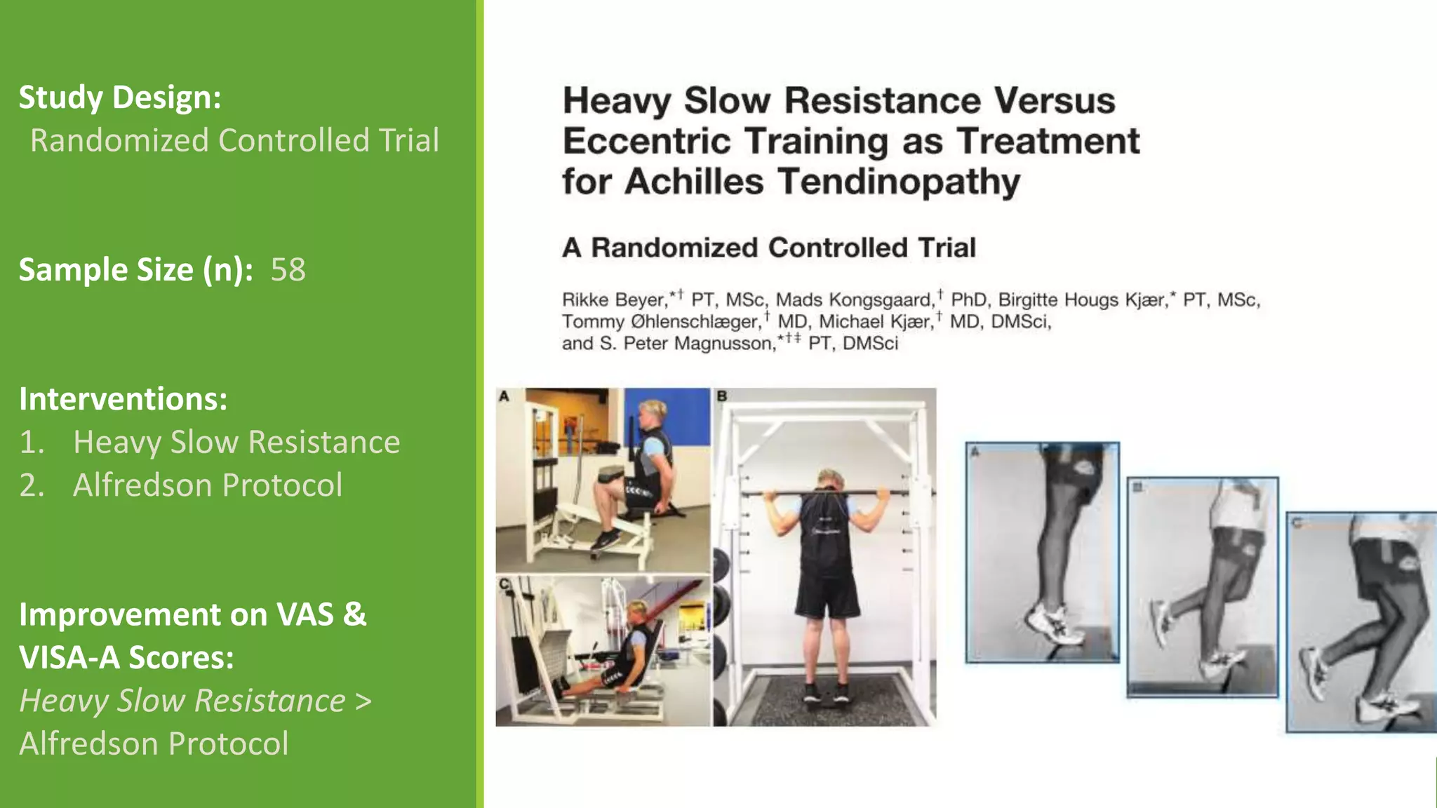 Review of Most Effective Tendon Loading Regimen for Treatment of Non ...