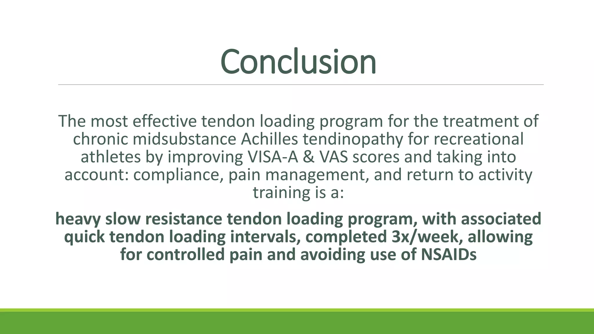 Review of Most Effective Tendon Loading Regimen for Treatment of Non ...