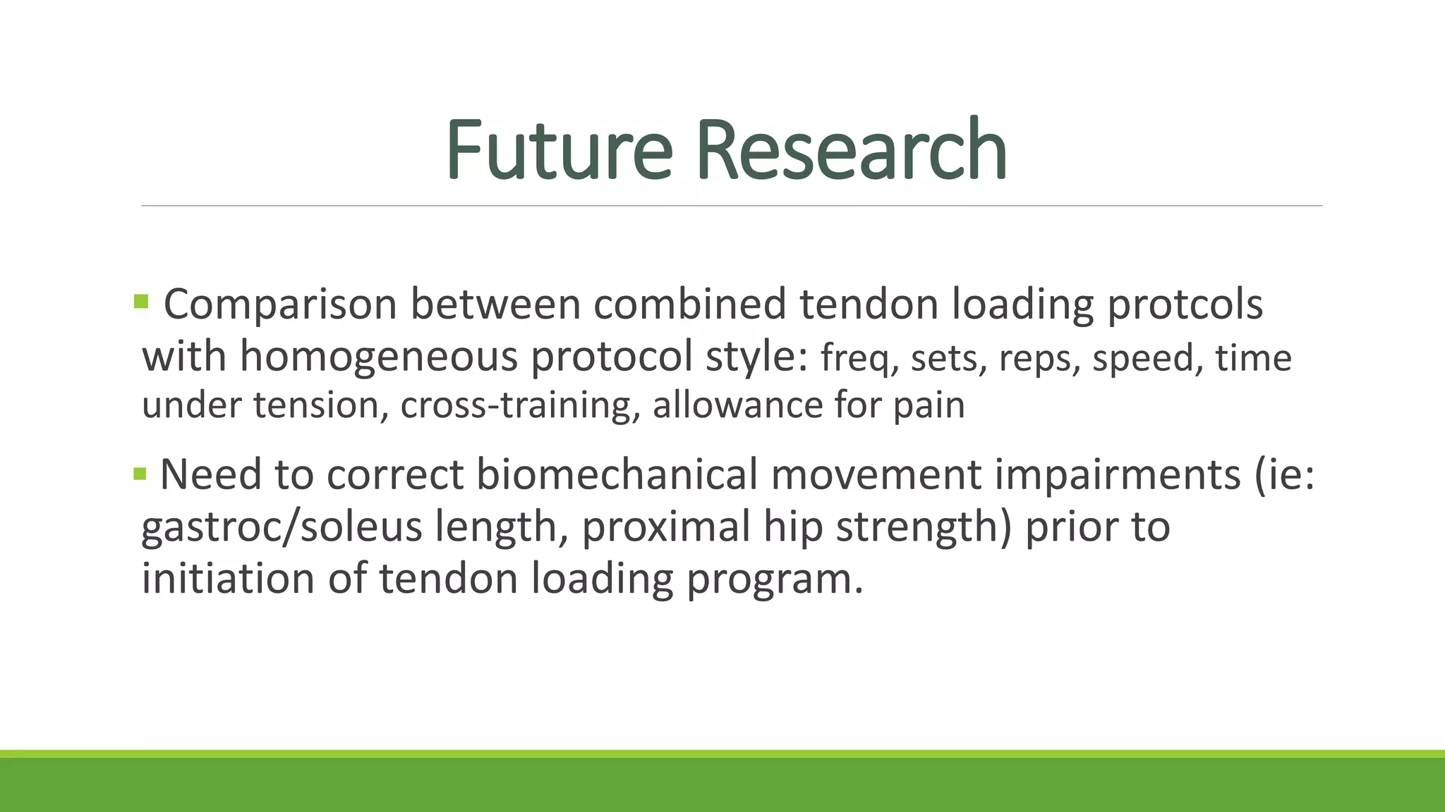 Review of Most Effective Tendon Loading Regimen for Treatment of Non ...