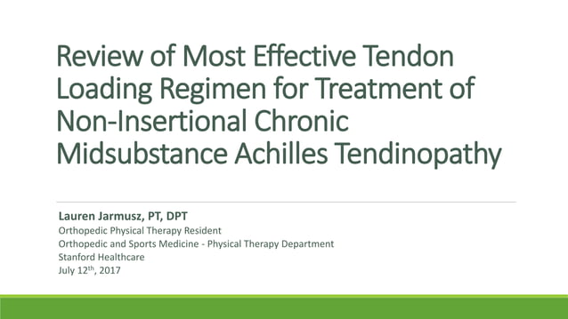 Review of Most Effective Tendon Loading Regimen for Treatment of Non ...