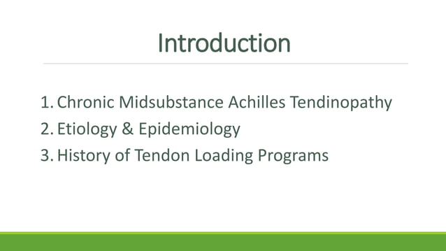 Review of Most Effective Tendon Loading Regimen for Treatment of Non ...