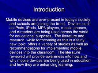 King-Mobile Technology in Education.ppt | Tablets and E-readers ...