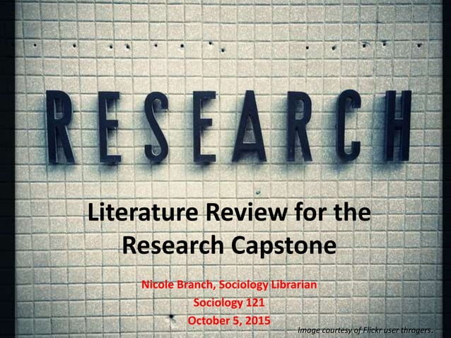 Literature Review for the Research Capstone | PPTX | Technology & Computing