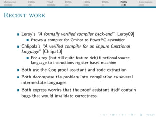 Formal Verification of Programming Languages | PPT
