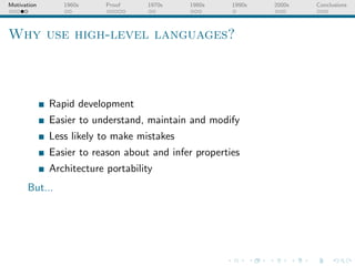 Formal Verification of Programming Languages | PPT