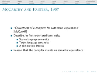 Formal Verification of Programming Languages | PPT