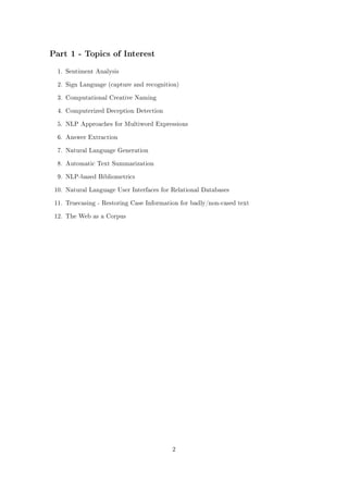 NLP Literature Survey with focus on Computerized Deception Detection | PDF