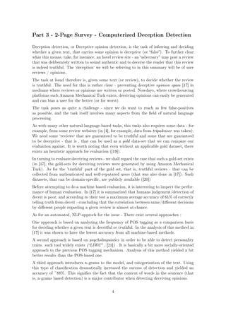 NLP Literature Survey with focus on Computerized Deception Detection | PDF | Databases ...