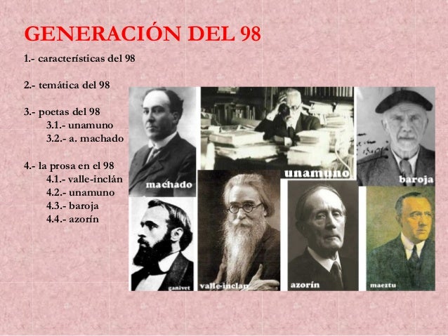 Generacion Del 98 Caracteristicas - slingo