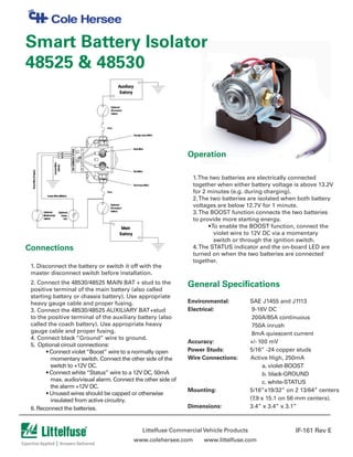 Littlefuse Smart Battery Isolator | PDF