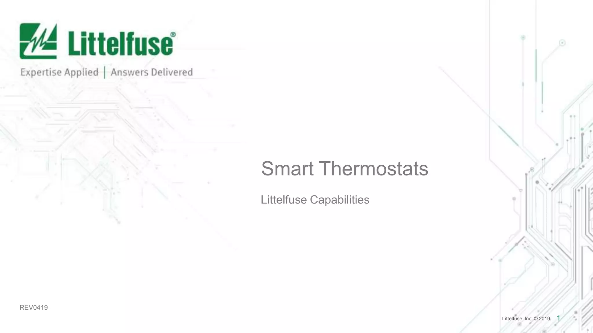 Littelfuse Smart Thermostat Capabilities | PPTX