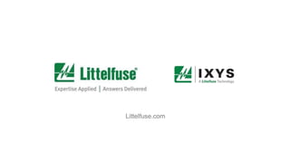 Littelfuse Solutions: Industrial Motor Drives and Soft Starters | PPTX