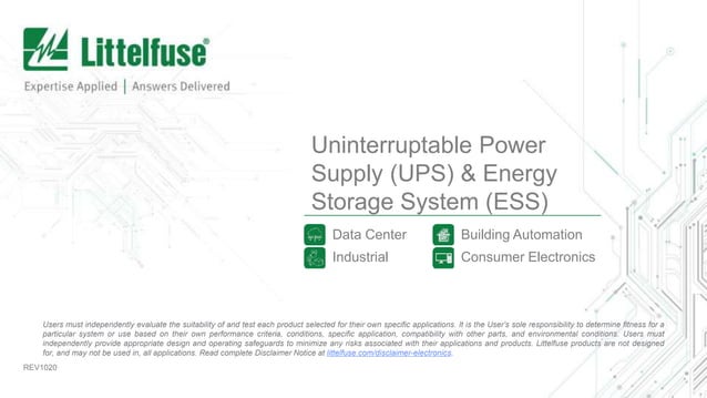 Littelfuse solutions for uninterrupted power supply and energy storage ...