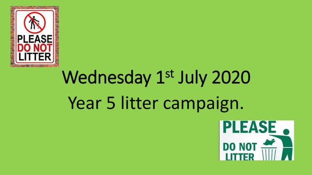 Litter | PPTX | Food & Drink
