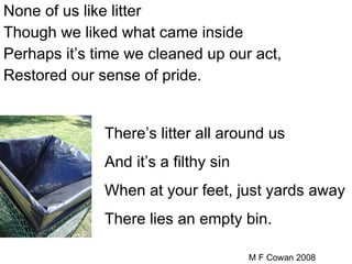 Litter Poem | PPT