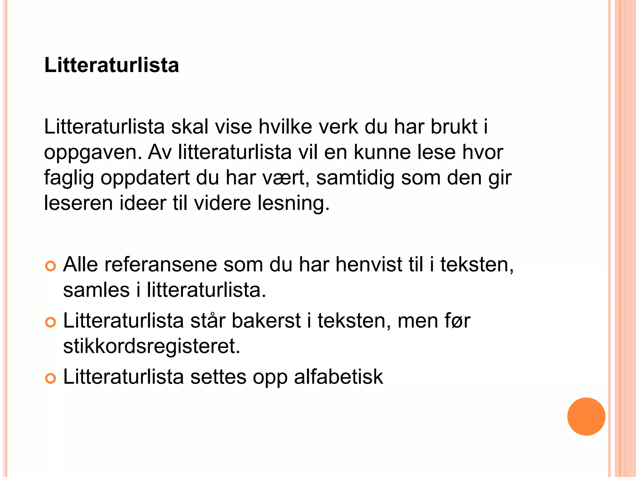 Litteraturlista | PPT