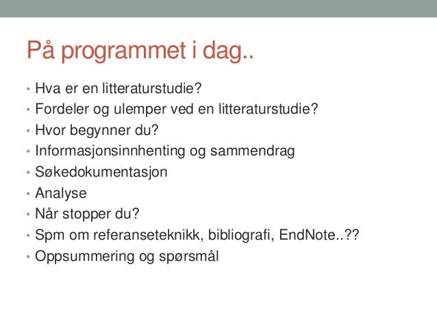 Literaturstudie Methode