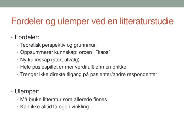 Literaturstudie Methode