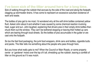 litter: a walk & visual essay | PPT