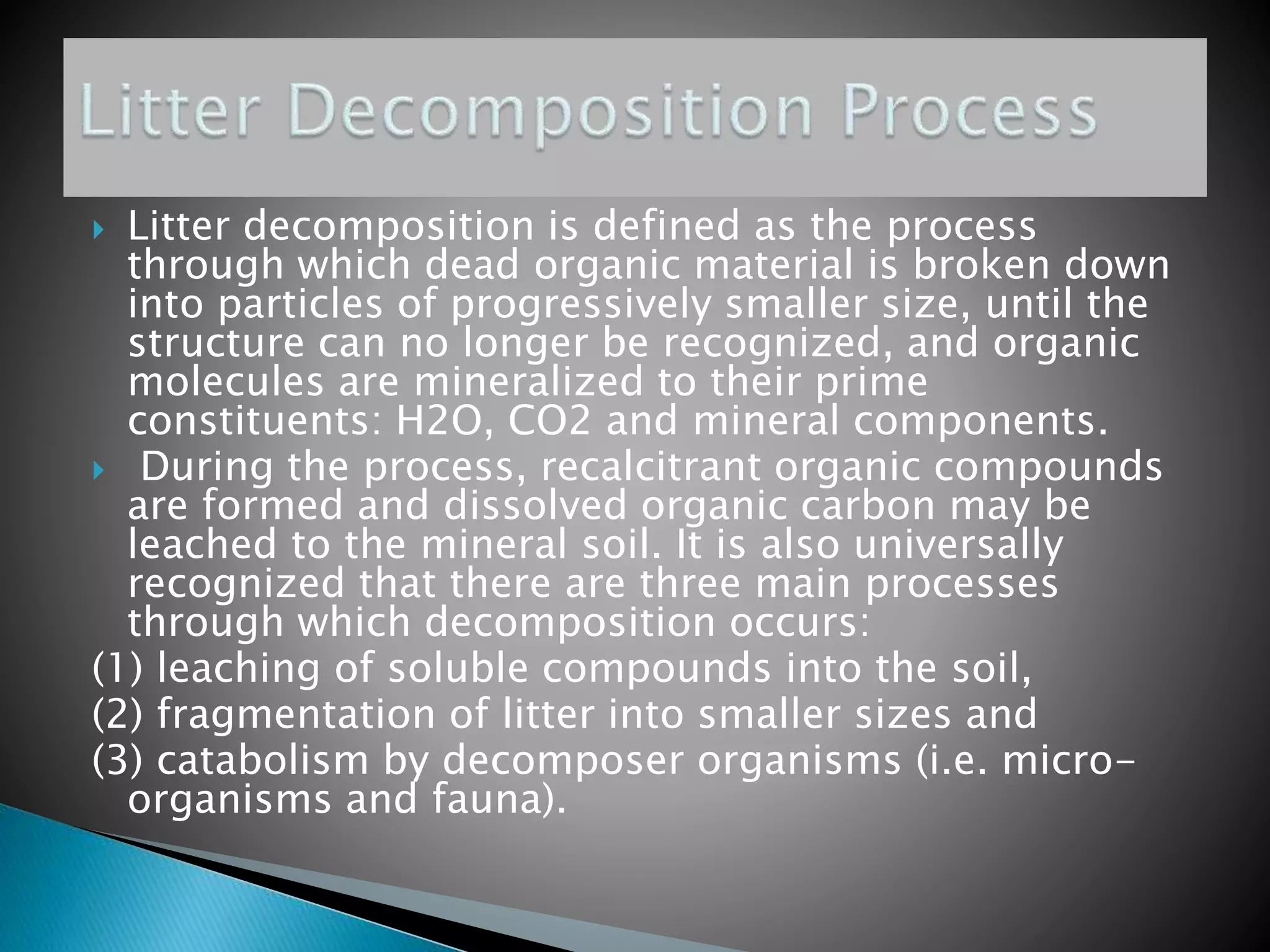 Litter decomposition and nutrient dynamics | PPTX